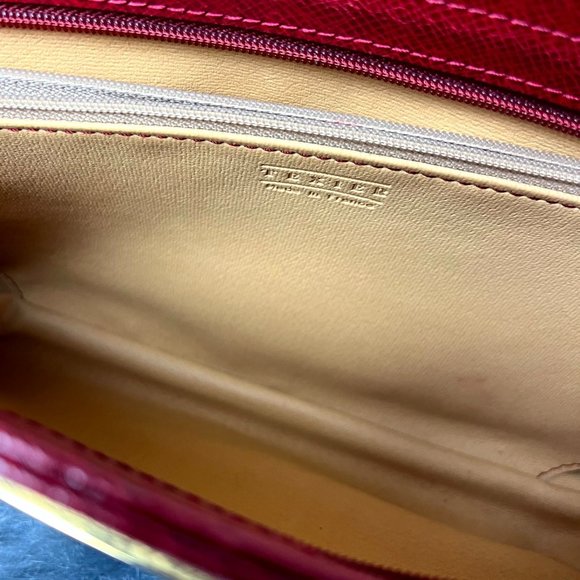 Texier | Bags | Texier Red Leather Hobo Bag Made In France | Poshmark